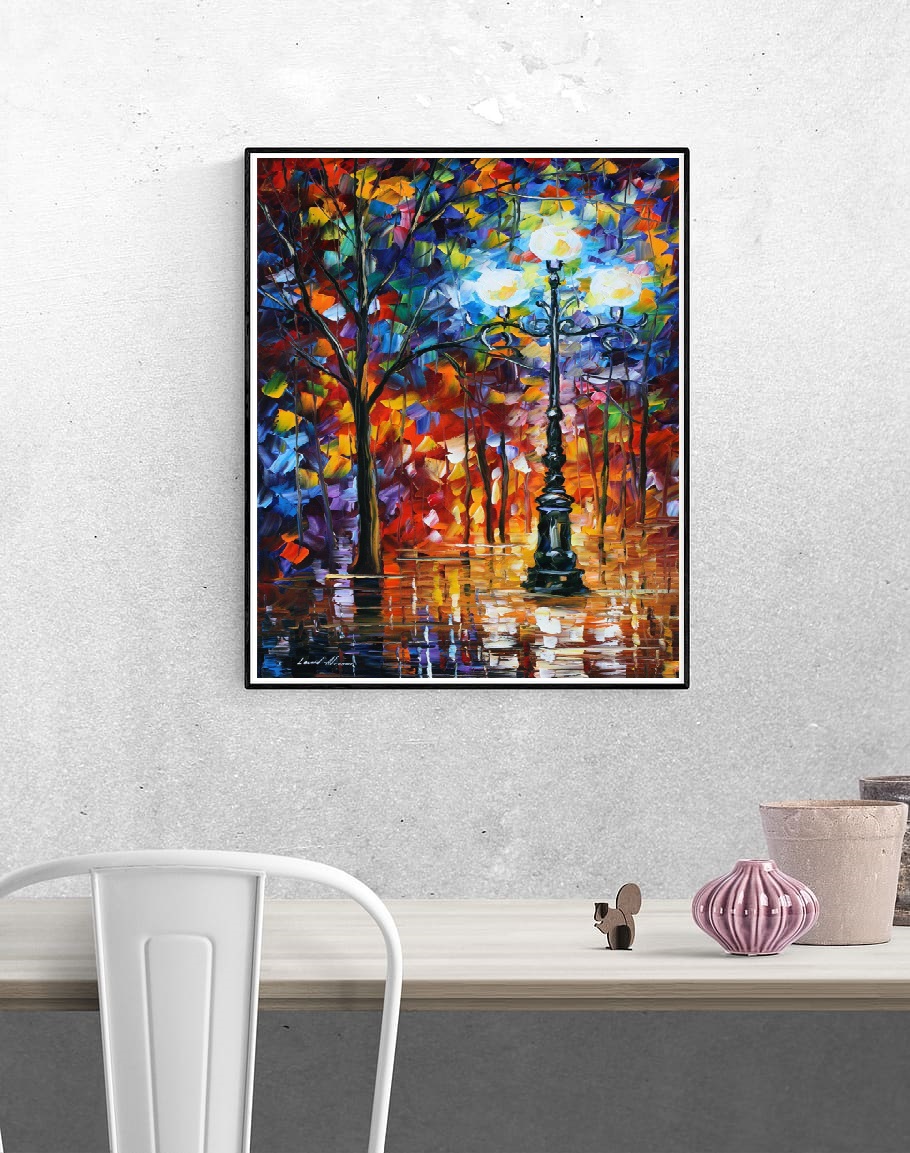 Quadro Decorativo Paisagens Urbanas - Iluminação no Parque – El Cuadro